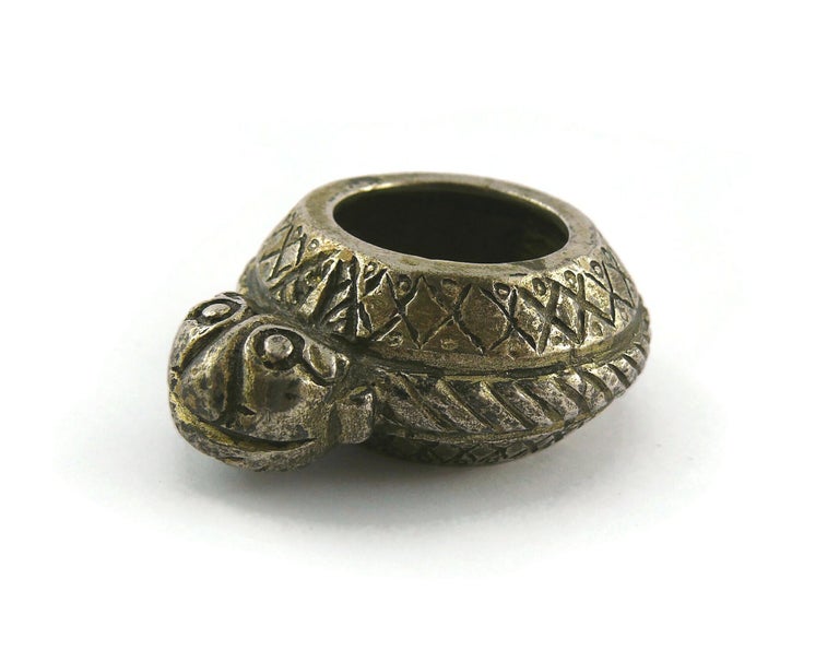 Jean Paul Gaultier Vintage Antiqued Silver Toned African Ethnic Massive ...