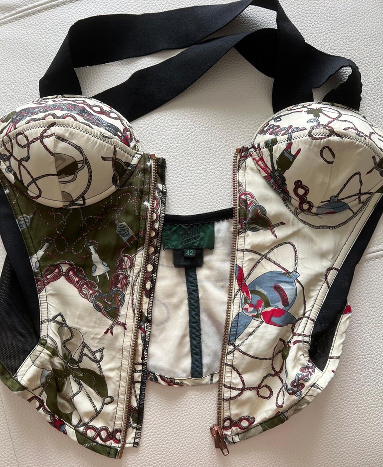Jean Paul Gaultier Vintage S/S1991 Cone Bra Bustier Sheer Side Panels ...