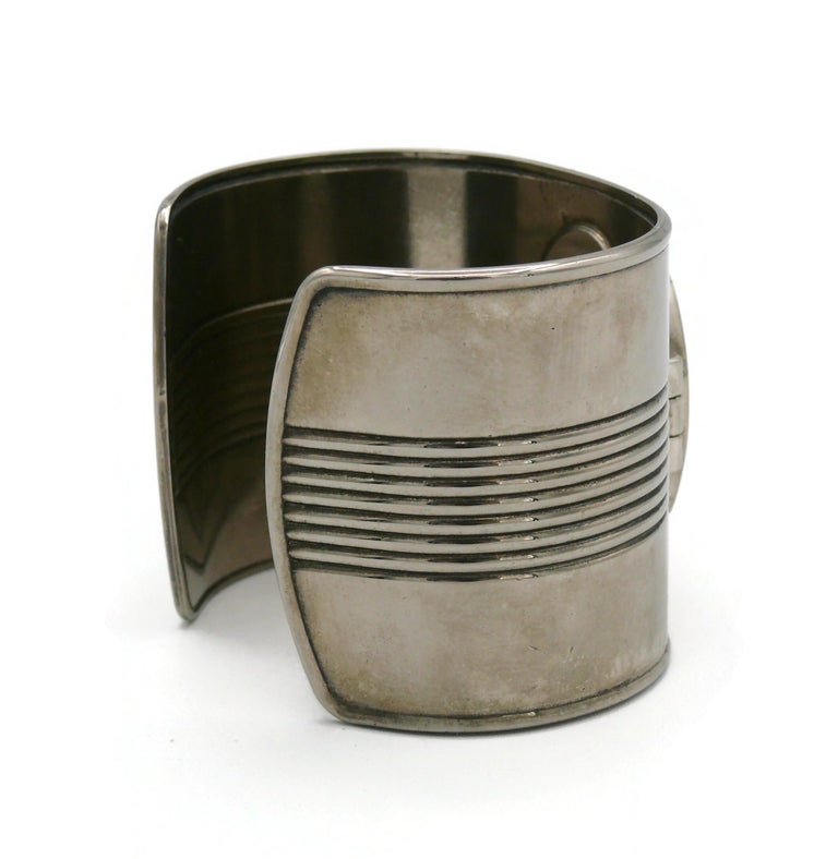 JEAN PAUL GAULTIER Vintage Iconic Tin Can Cuff Bracelet For Sale at 1stDibs