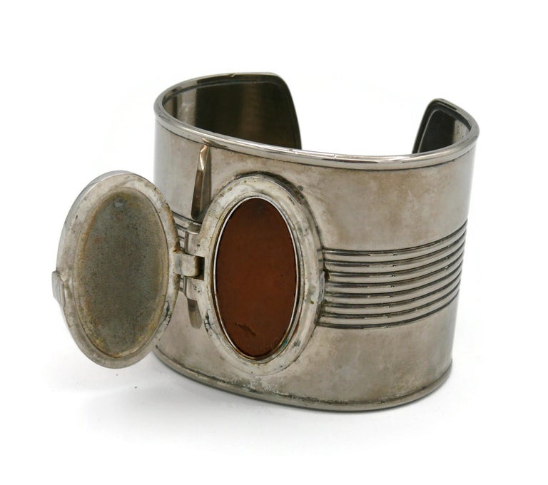 JEAN PAUL GAULTIER Vintage Iconic Tin Can Cuff Bracelet For Sale at 1stDibs