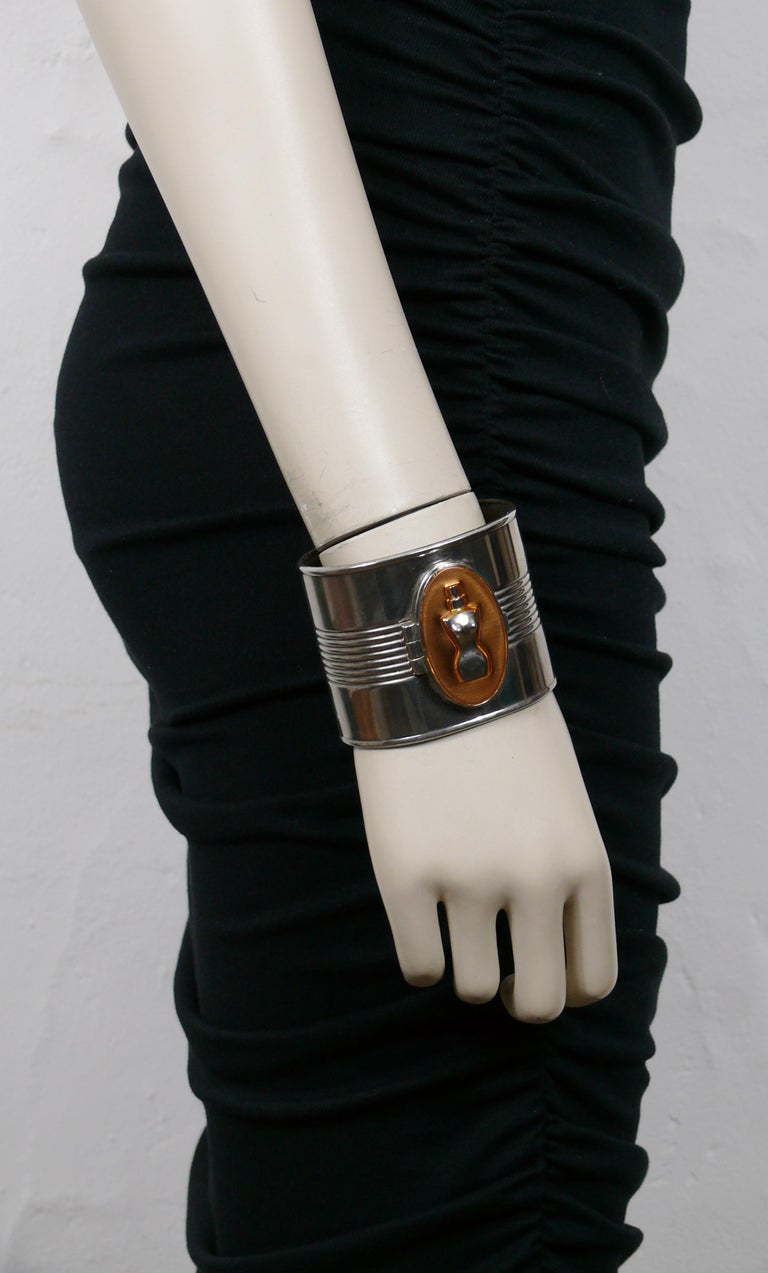 JEAN PAUL GAULTIER Vintage Iconic Tin Can Cuff Bracelet For Sale at 1stDibs