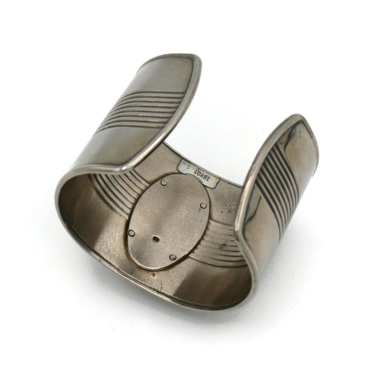 JEAN PAUL GAULTIER Vintage Iconic Tin Can Cuff Bracelet For Sale at 1stDibs