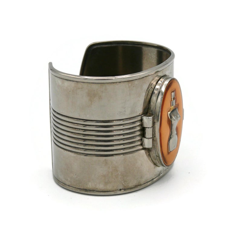 JEAN PAUL GAULTIER Vintage Iconic Tin Can Cuff Bracelet For Sale at 1stDibs