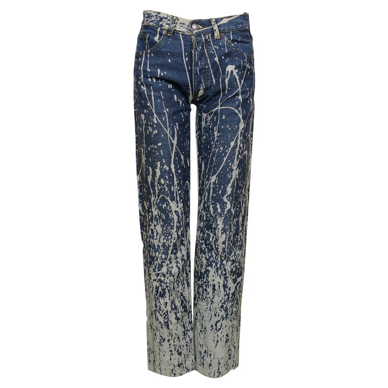 Jean Paul Gaultier Vintage Jackson Pollock Inspired Denim Pants ...