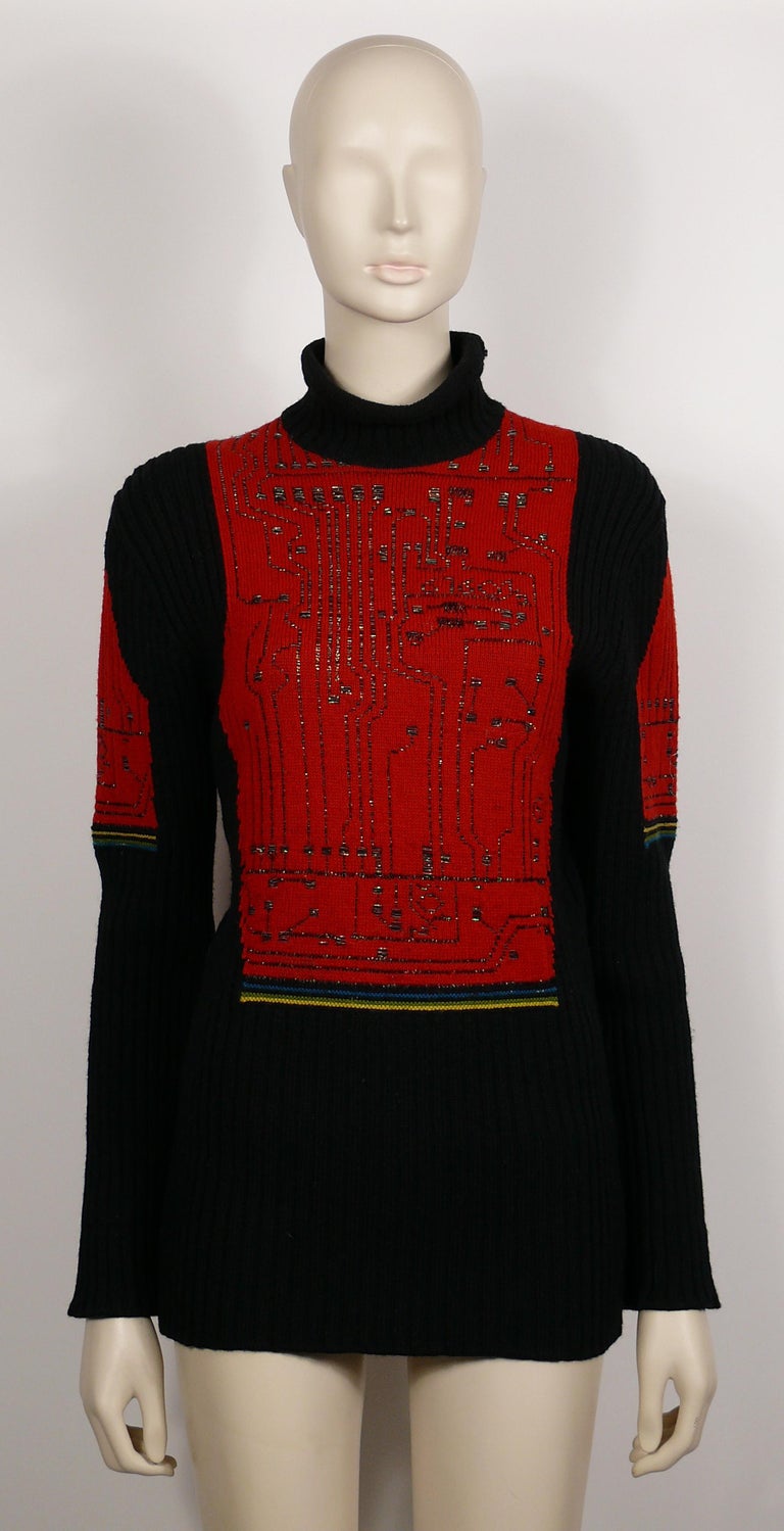 Jean Paul Gaultier Vintage Knit Circuit Board Sweater For Sale at ...