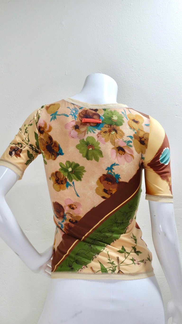 Jean Paul Gaultier Vintage Print Top For Sale at 1stDibs