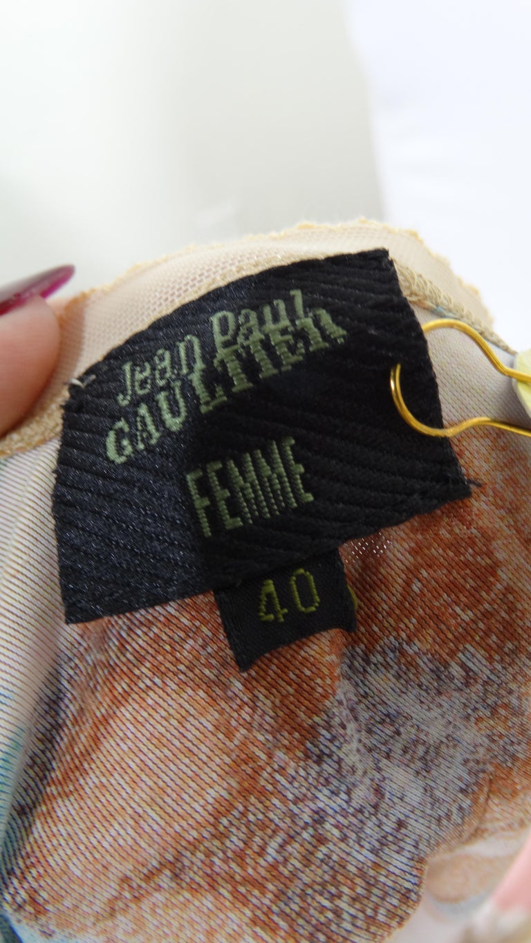 Jean Paul Gaultier Vintage Print Top For Sale at 1stDibs