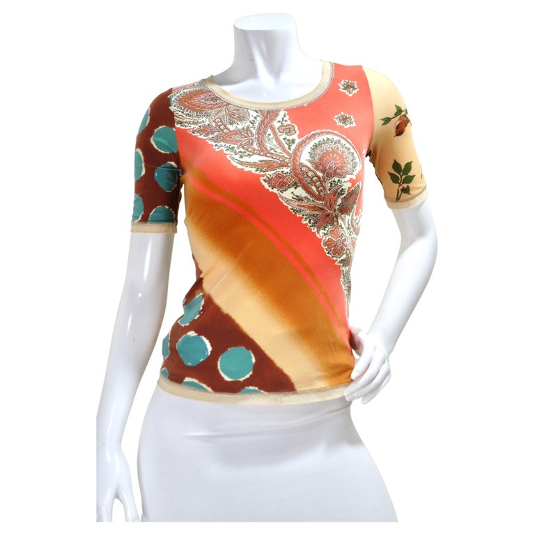Jean Paul Gaultier Vintage Print Top For Sale at 1stDibs