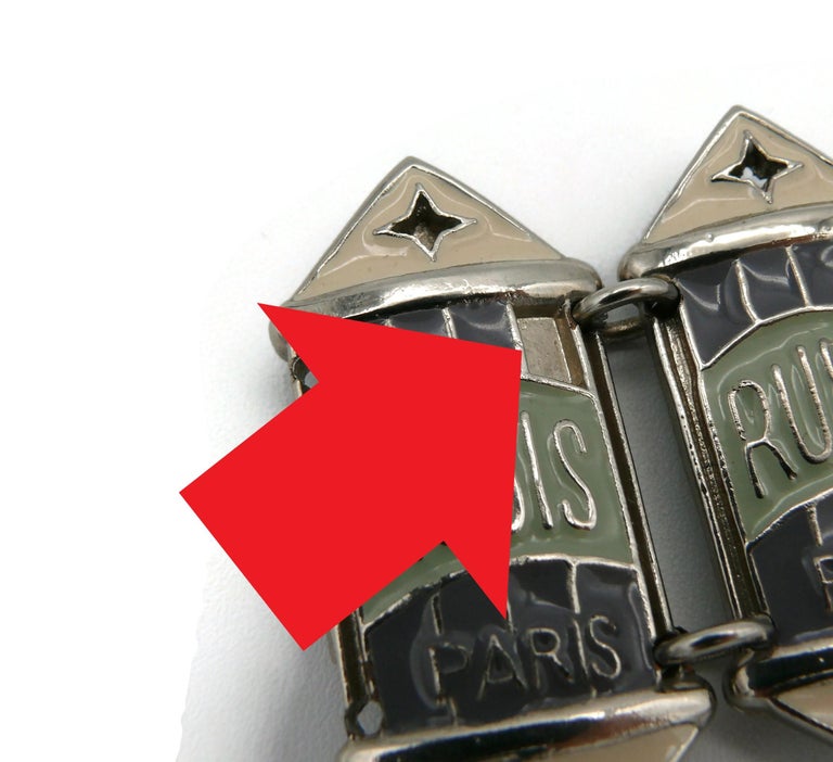 JEAN PAUL GAULTIER Vintage Rubis Paris Enamel Cuff Bracelet For Sale at ...