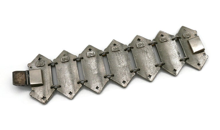 JEAN PAUL GAULTIER Vintage Rubis Paris Enamel Cuff Bracelet For Sale at ...