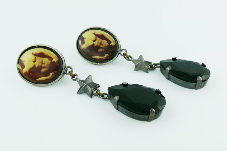 Jean Paul Gaultier Vintage Torso Print Dangling Earrings at 1stDibs ...