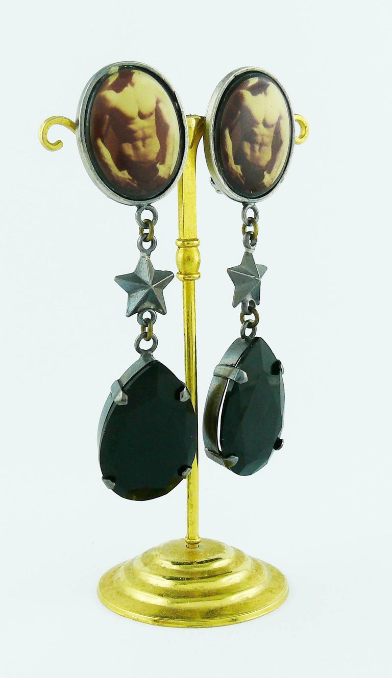 Jean Paul Gaultier Vintage Torso Print Dangling Earrings at 1stDibs ...
