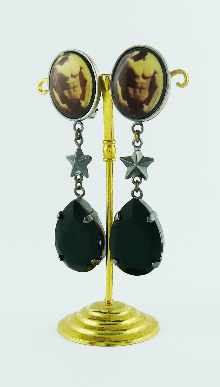 Jean Paul Gaultier Vintage Torso Print Dangling Earrings at 1stDibs ...
