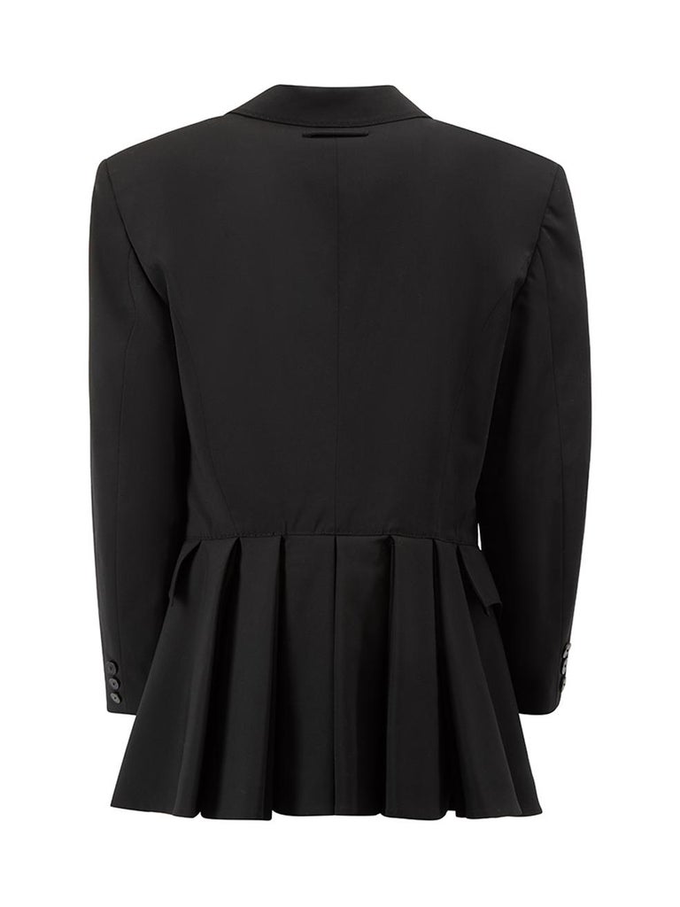 Jean Paul Gaultier Women's Black Wool Structured Chain Button Blazer ...
