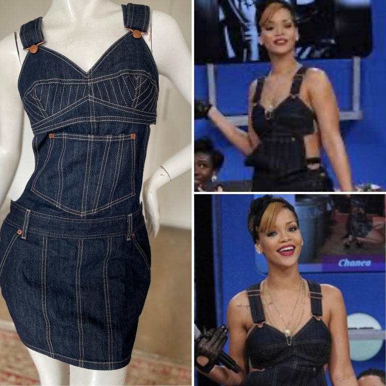Jean Paul Gaultier X Levi's Spring 2010 Rare Denim Overalls Dress For ...