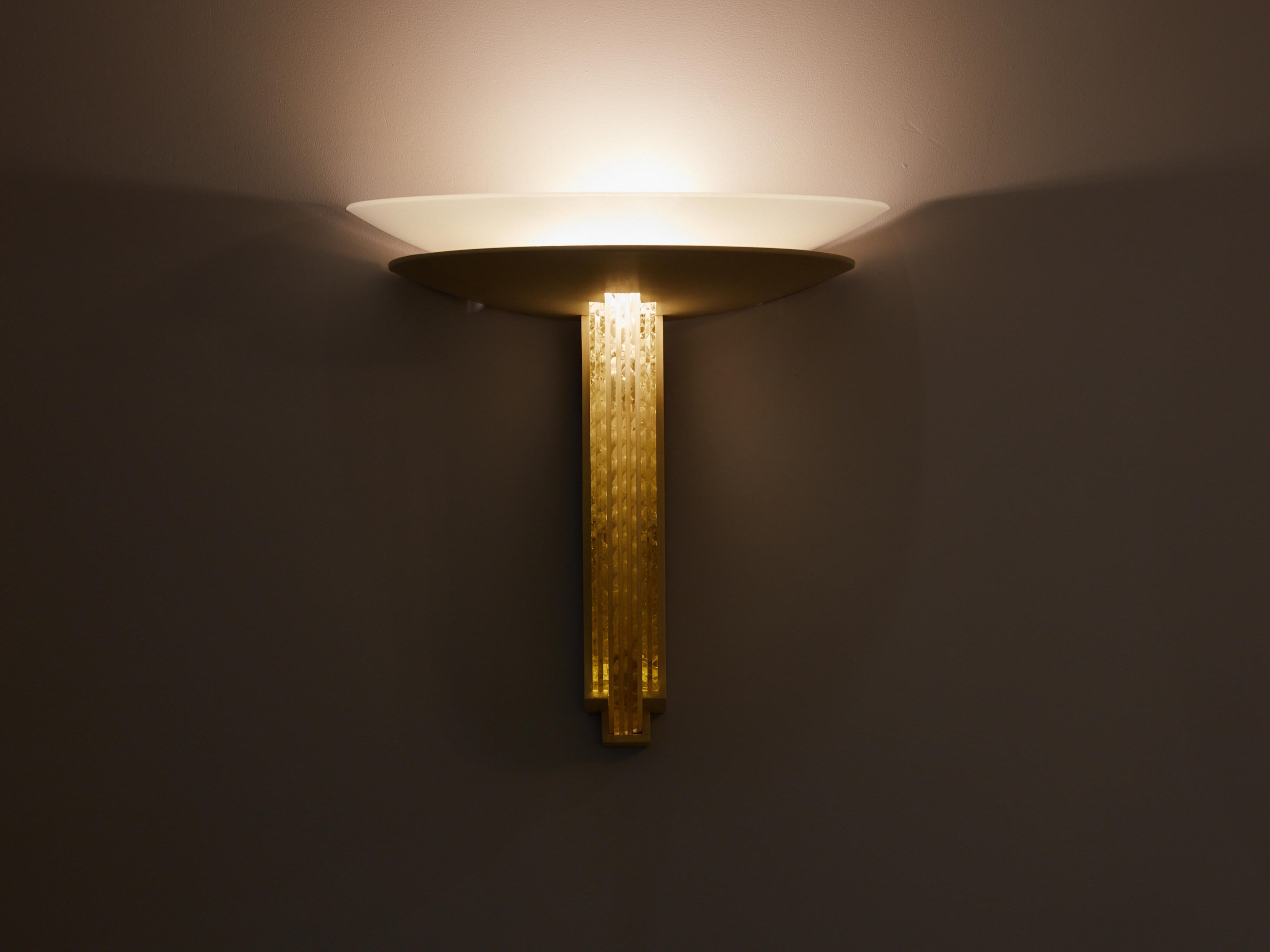 Jean Perzel pair of original cut glass wall lights No 650 from 1930s ...