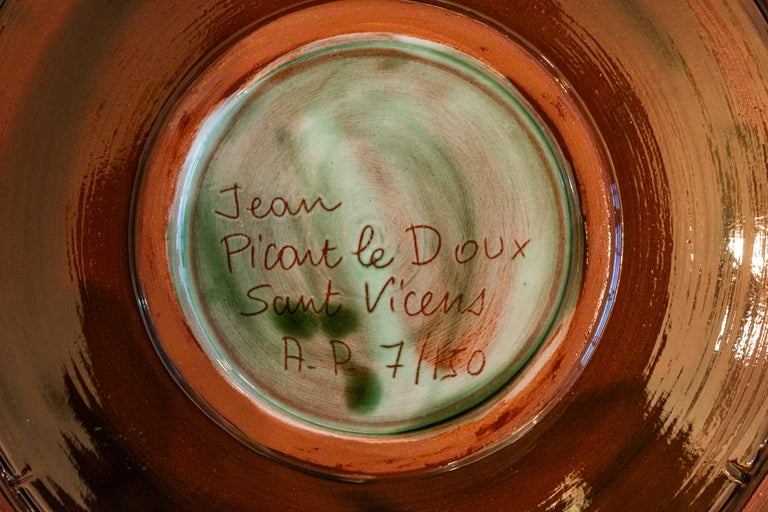 Jean Picart Le Doux, Ceramic Plate, France, circa 1950 For Sale at 1stDibs