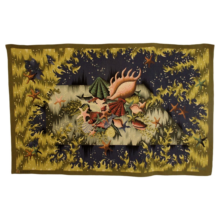 Jean Picart Le Doux Les Algues Aubusson Tapestry Woven Pinton Studio ...