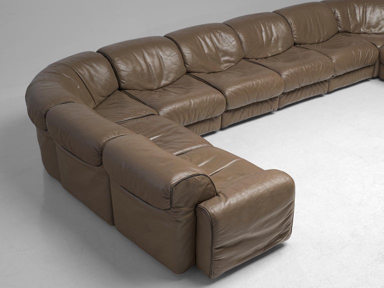 Jean-Pierre Audebert for Jori Modular Sofa in Leather For Sale at 1stDibs