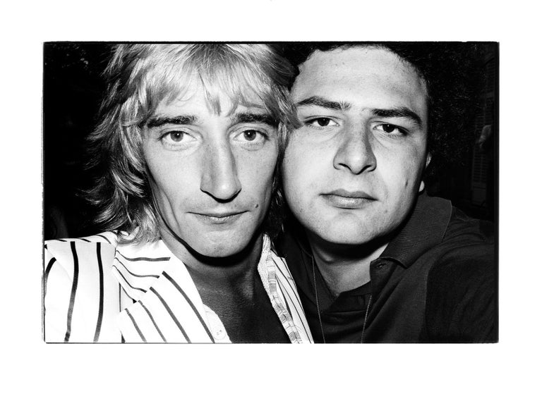 Jean Pigozzi - Rod Stewart with the artist, Antibes For Sale at 1stDibs