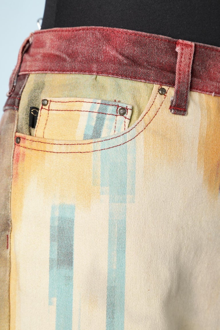 Jean printed with a face Just Cavalli at 1stDibs