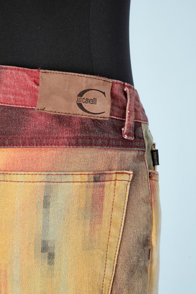 Jean printed with a face Just Cavalli at 1stDibs