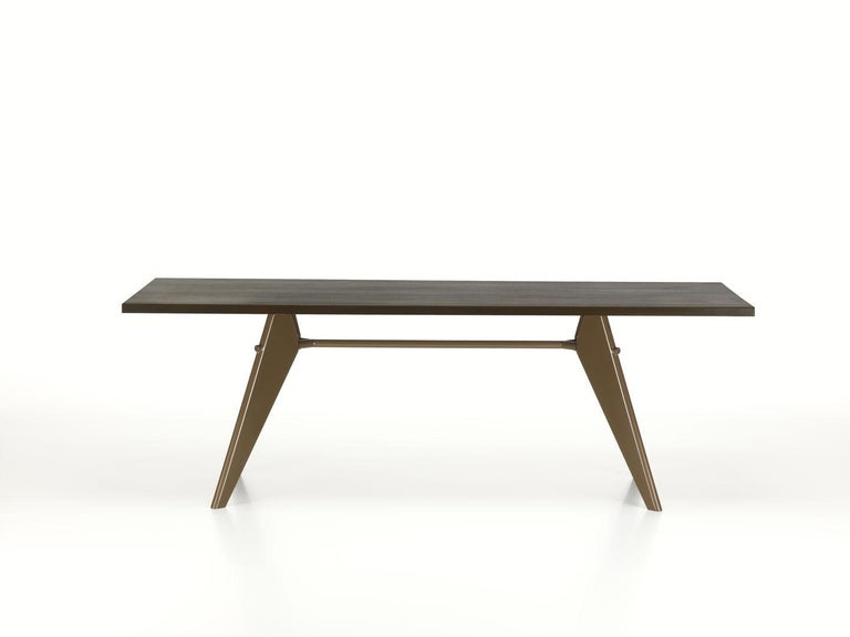 Jean Prouvé EM Table in Wood and Steel by Vitra For Sale at 1stDibs