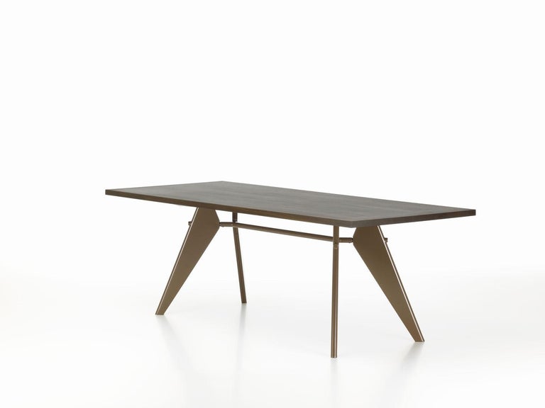 Jean Prouvé EM Table in Wood and Steel by Vitra For Sale at 1stDibs