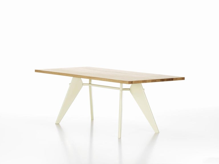 Jean Prouvé EM Table in Wood and Steel by Vitra For Sale at 1stDibs