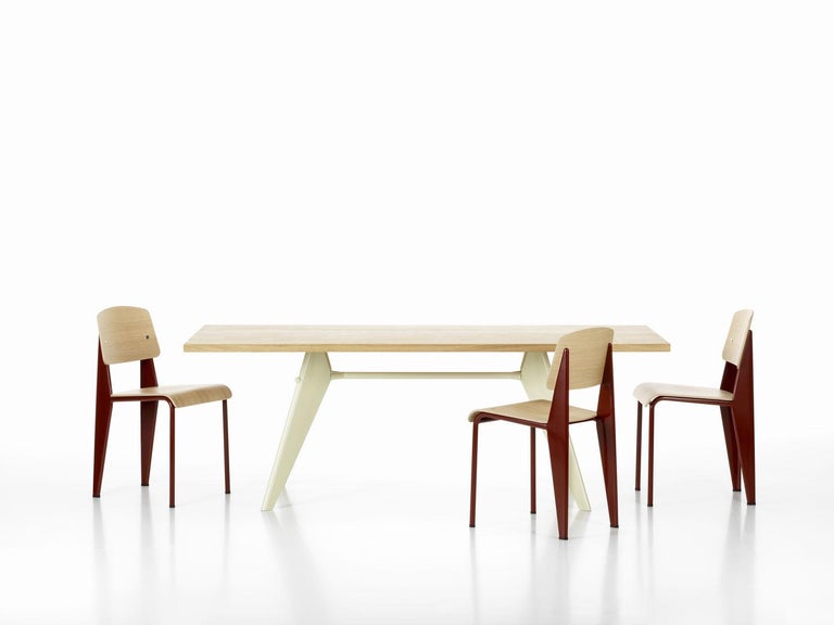 Jean Prouvé EM Table in Wood and Steel by Vitra For Sale at 1stDibs