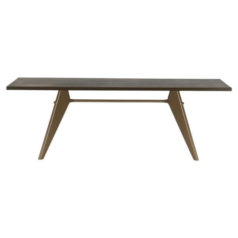 Jean Prouvé EM Table in Wood and Steel by Vitra For Sale at 1stDibs
