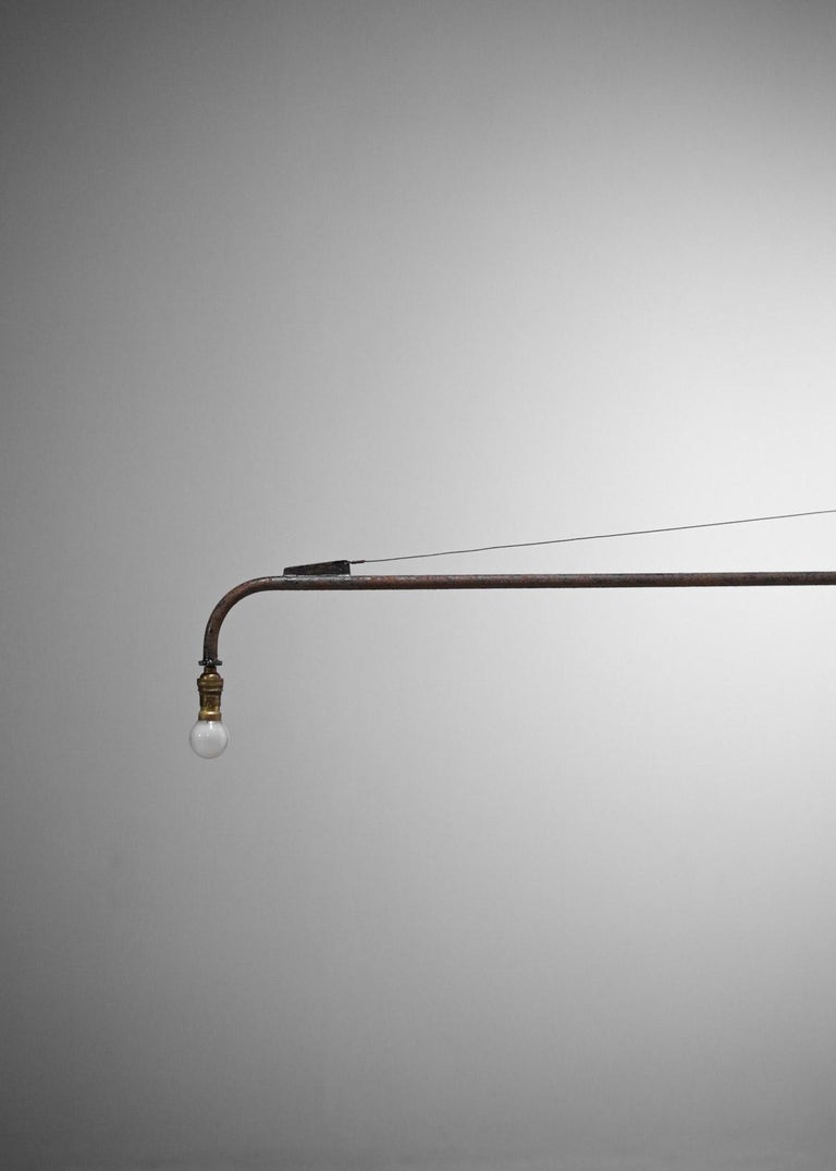 Jean Prouvé Lamp 50's Oxidized Steel Vintage D317 at 1stDibs