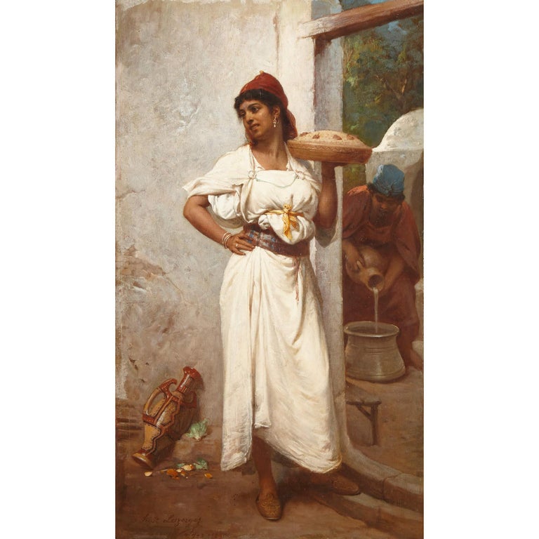 Jean Raymond Hippolyte Lazerges - Orientalist oil painting of an ...