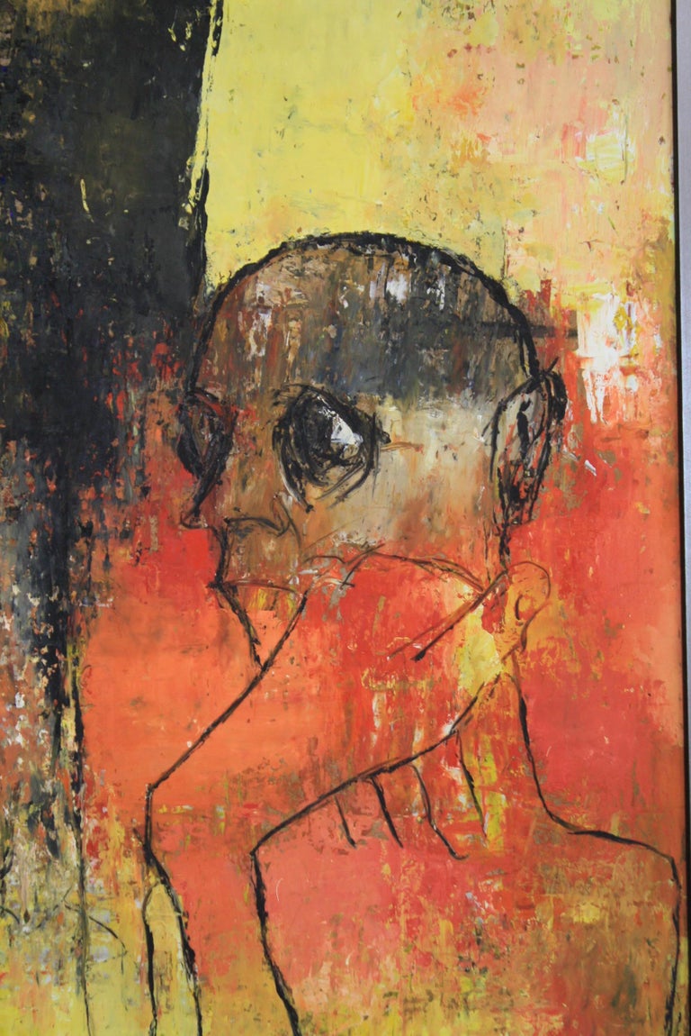 Jean Sanglar - Untitled, Painting For Sale at 1stdibs