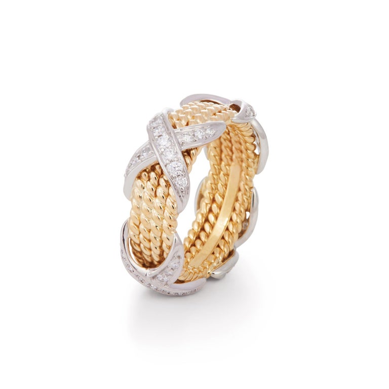 Jean Schlumberger for Tiffany and Co. Rope Four-Row X Ring at 1stDibs ...