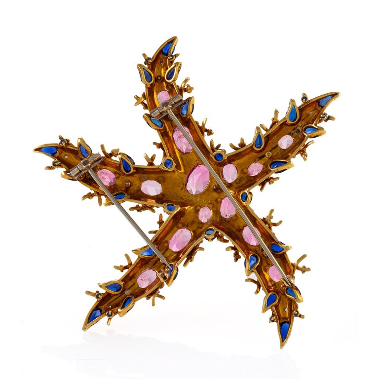 Jean Schlumberger Pink Tourmaline And Sapphire étoile De Mer Starfish