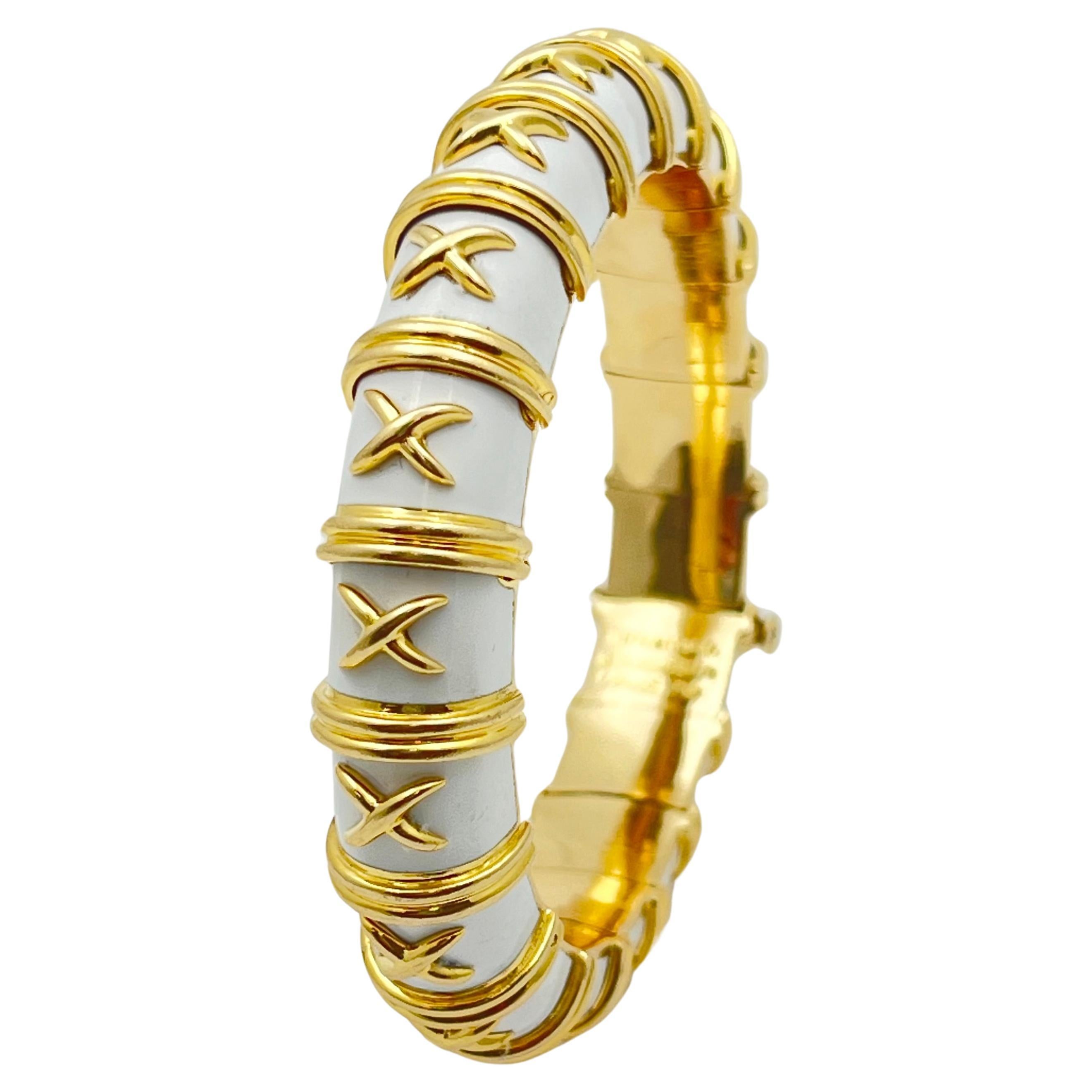Jean Schlumberger - Tiffany and Co. Croisillon White Enamel 18k ...