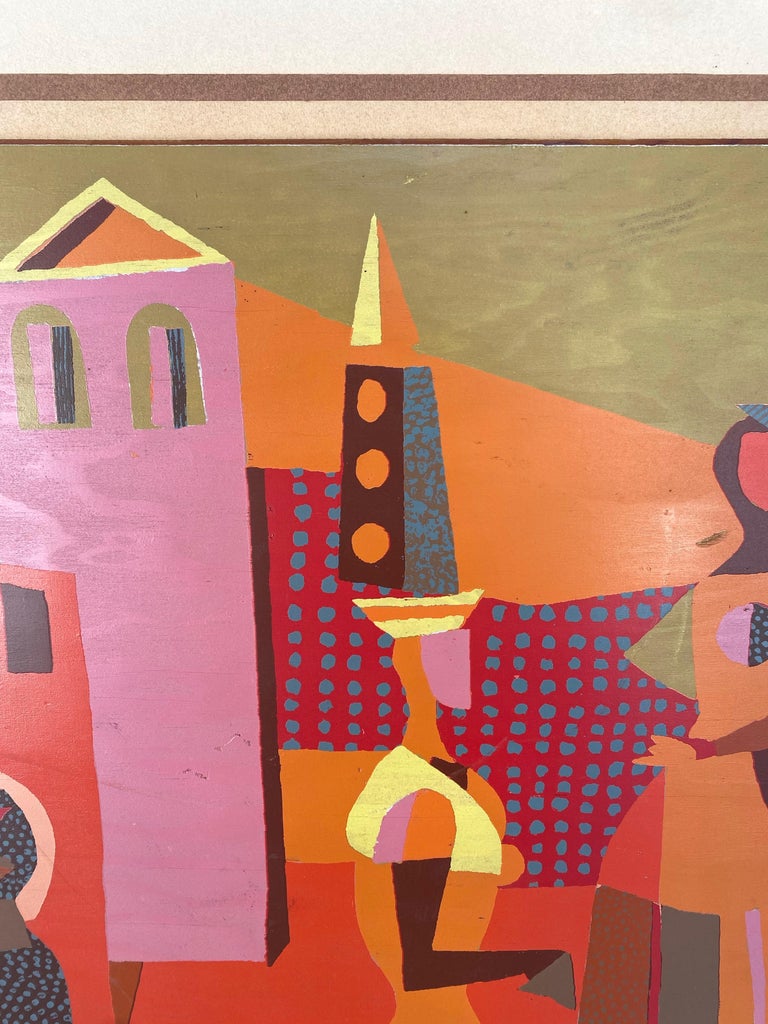 Jean Varda, Abstract Expressionist Collage Lithograph of Ladies About ...