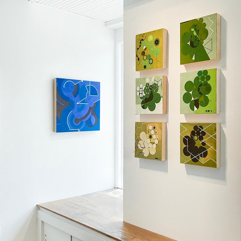 Jeanette Fintz - Divining Blue #1 (Interlocking Geometric Abstract ...