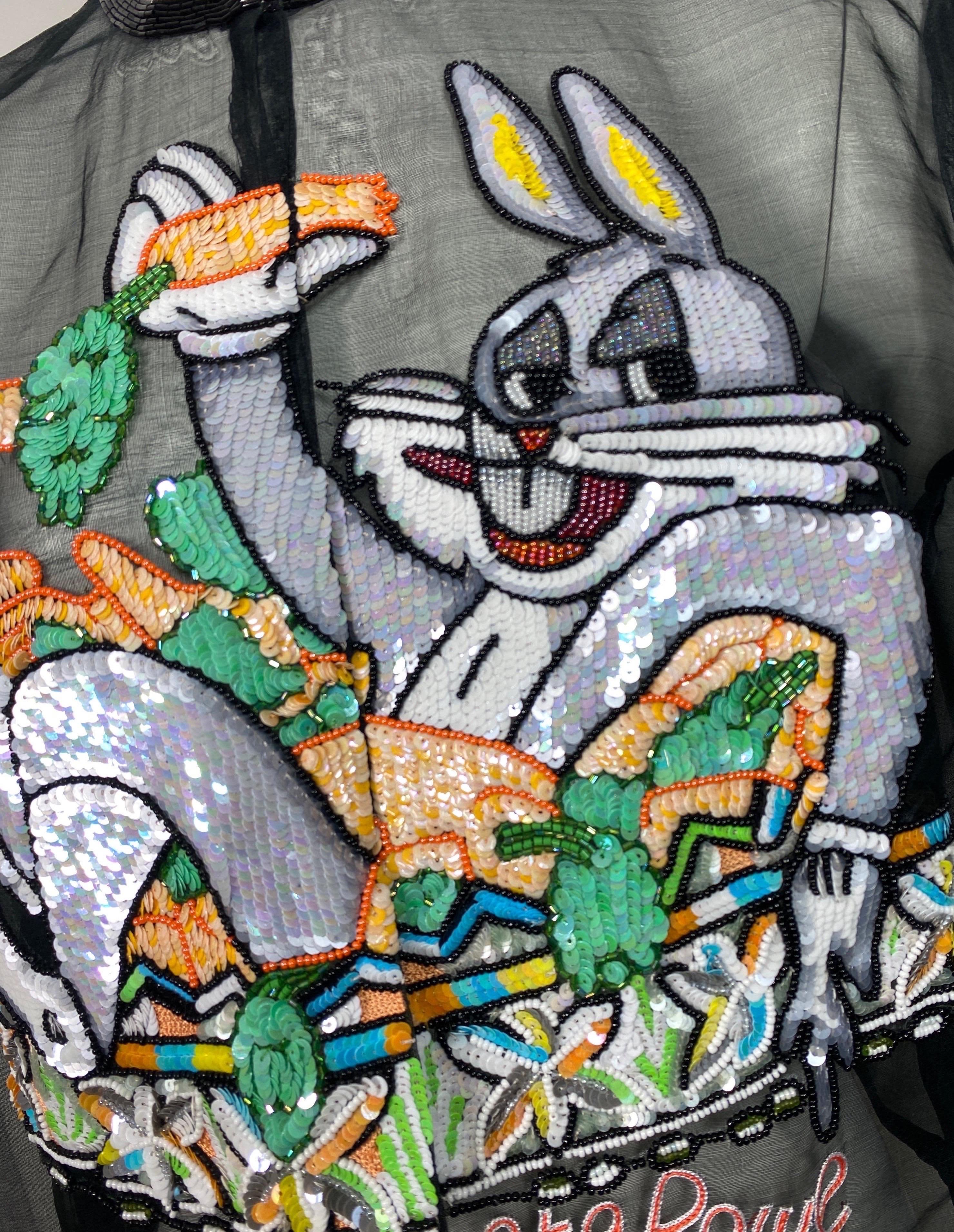 Jeanette Kastenberg 1990’s Limited Edison “Bugs Bunny” Beaded Jacket ...