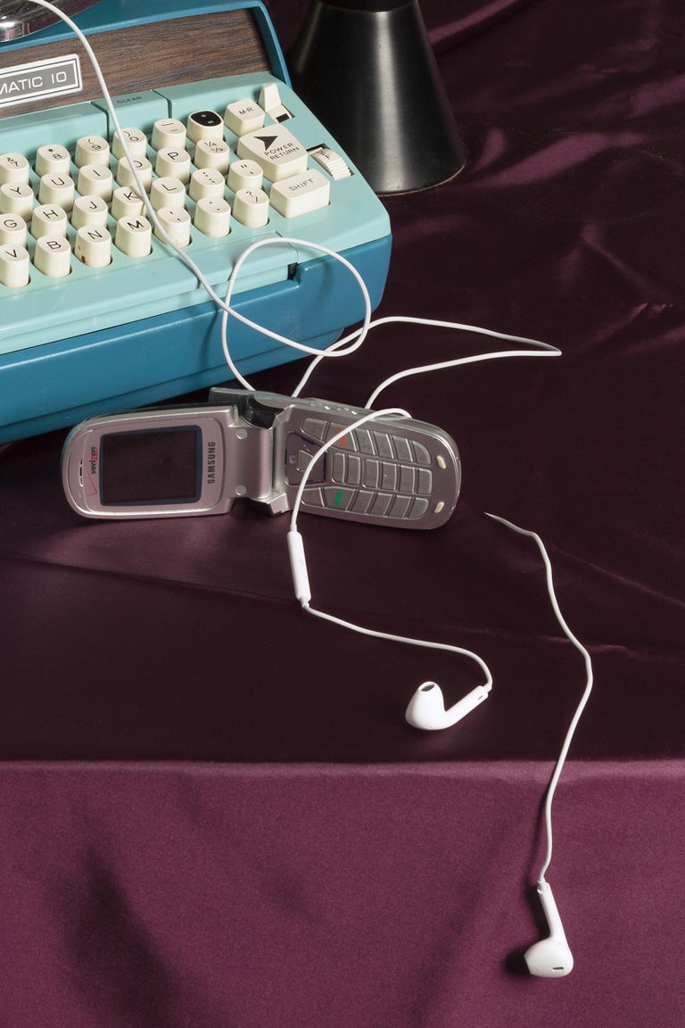 Jeanette May - “Tech Vanitas: Blue Typewriter” contemporary still-life ...