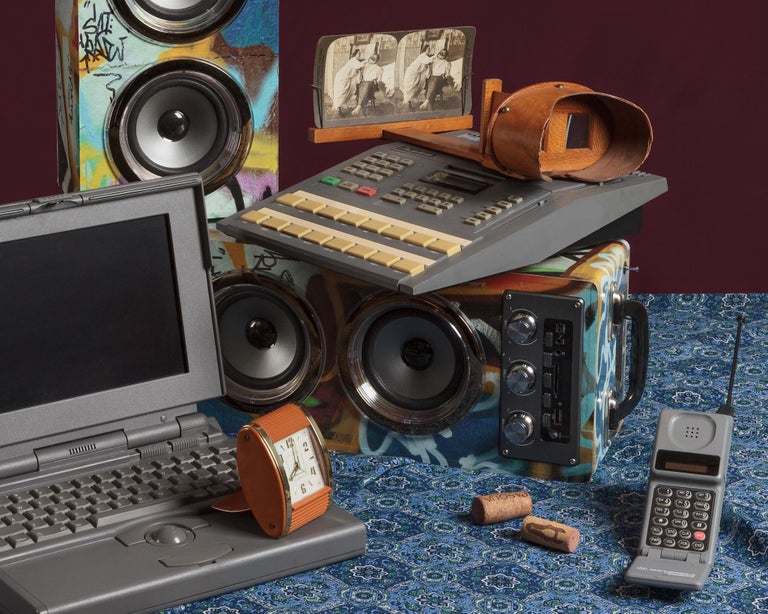 Jeanette May - "Tech Vanitas: Graffiti Speakers" Contemporary Still ...