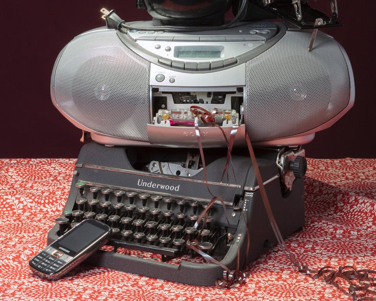 Jeanette May - “Tech Vanitas: Gray Typewriter” Contemporary Still-life ...