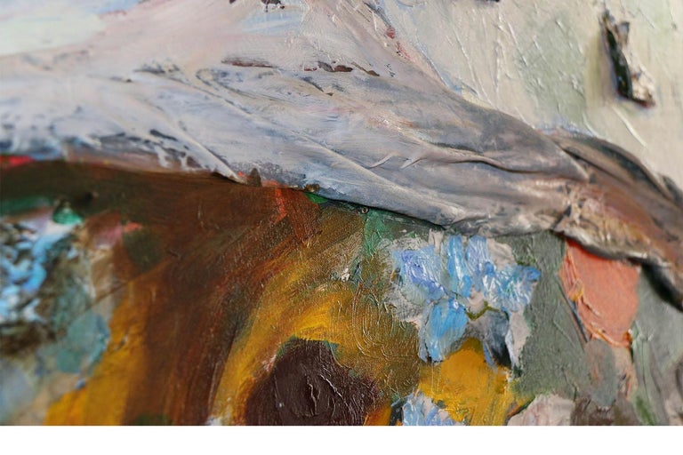 Jeanne Gentry Keck Original Midcentury Large Abstract Oil Painting For ...