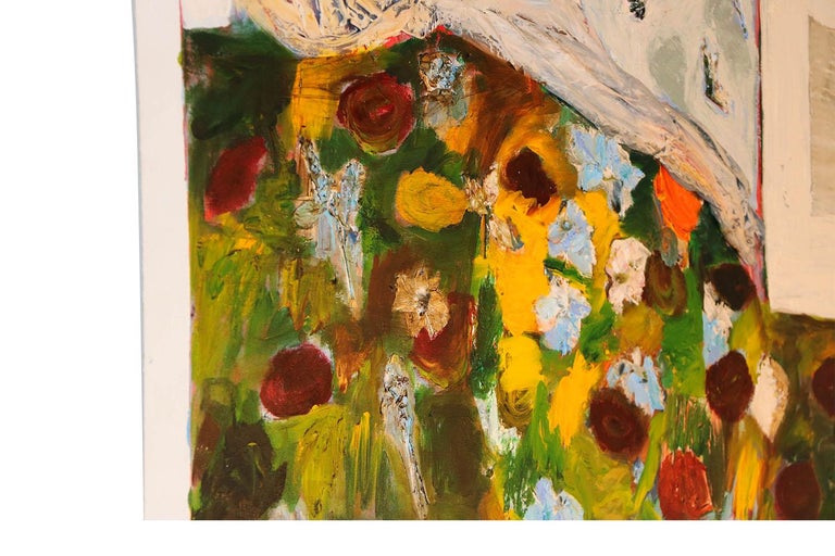 Jeanne Gentry Keck Original Midcentury Large Abstract Oil Painting For ...