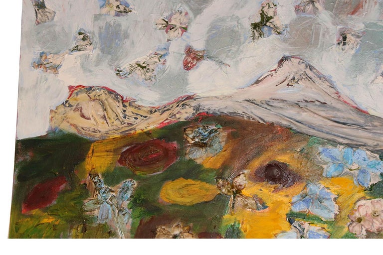 Jeanne Gentry Keck Original Midcentury Large Abstract Oil Painting For ...