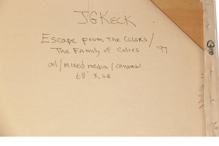 Jeanne Gentry Keck Original Midcentury Large Abstract Oil Painting For ...