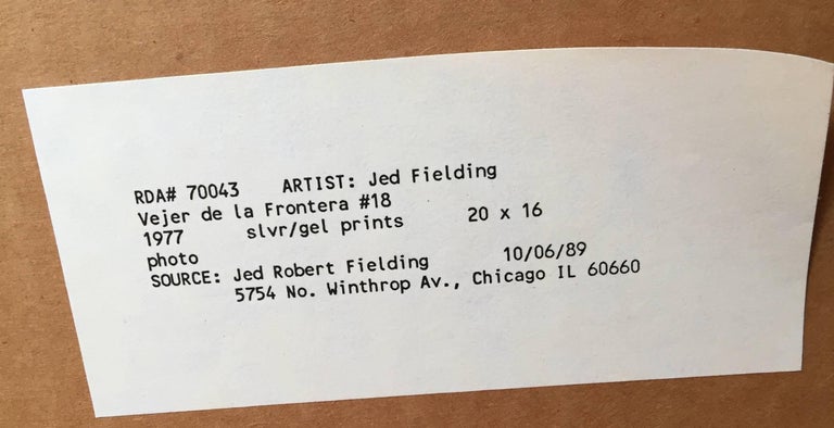 Jed Fielding - Vejer de la Frontera #18, Silver Gelatin Print, 1977 For ...