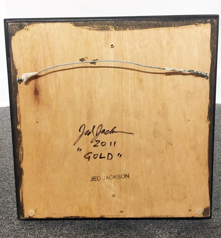 Jed Jackson - "Gold", Contemporary Illustrative Oil Painting on Copper ...