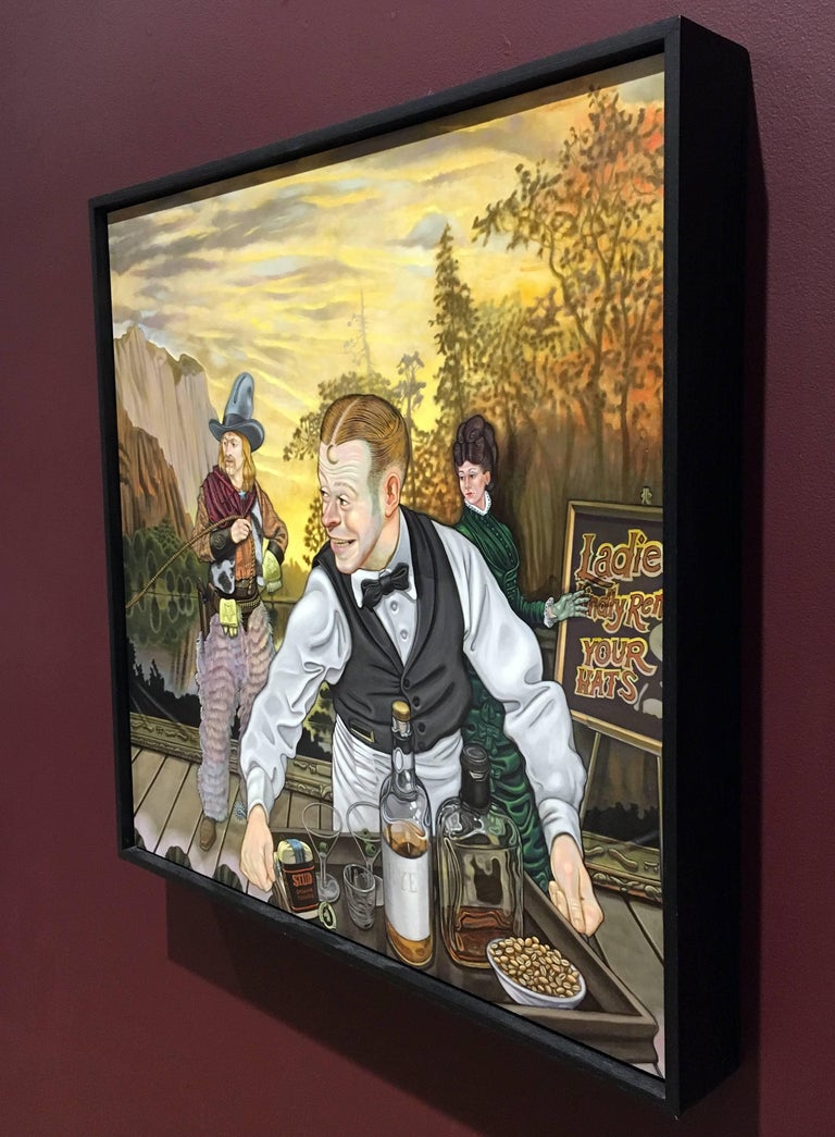 Jed Jackson - "Psychedelic Western", Contemporary Framed Oil Painting ...